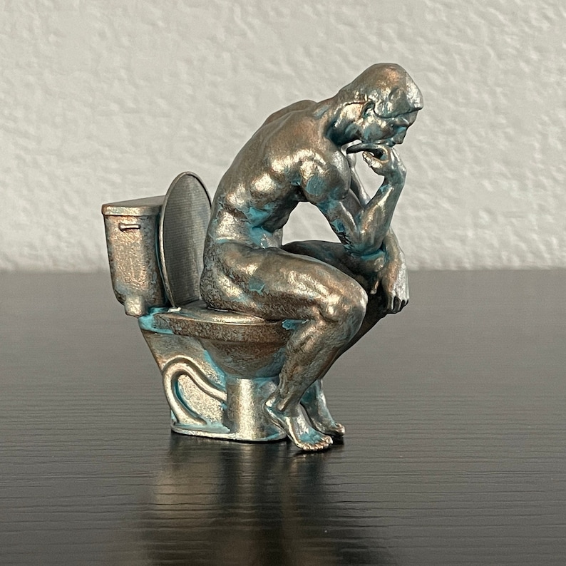 The Thinker Toilet Edition - Etsy