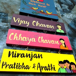 Wooden Nameplate, Hand Made Name Plate, Customised Nameplate, Gifts ...