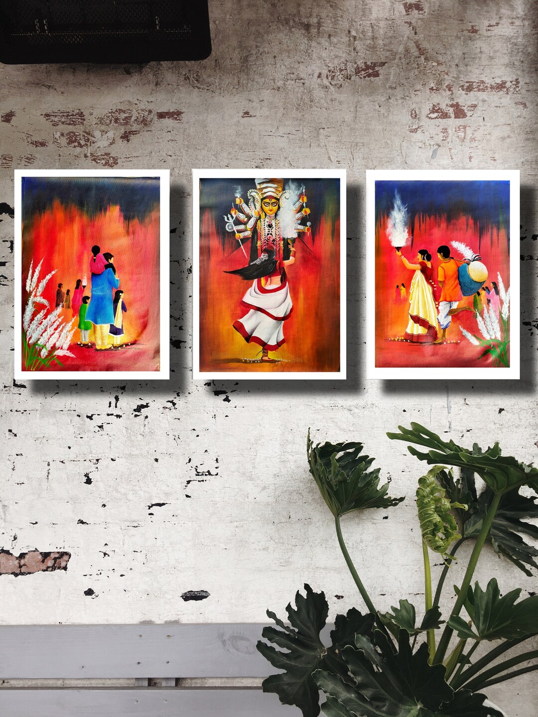 Original Hand Painted Bengali Art | Bengali Wall Hanging Art | Indian ...