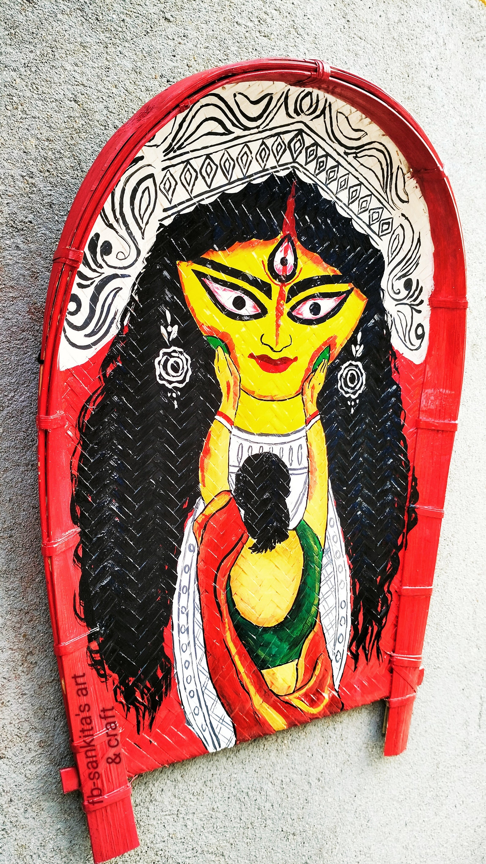 Devi Durga Handpainted Decorative Kulo for Decoration,housewarming Gift ...