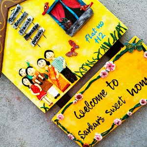 Wooden Nameplate, Nameplate for Home, Handmade Nameplate, Wall Hanging ...