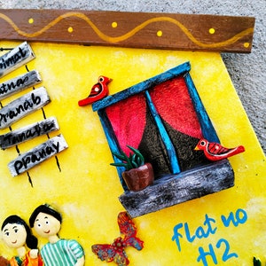 Wooden Nameplate, Nameplate for Home, Handmade Nameplate, Wall Hanging ...