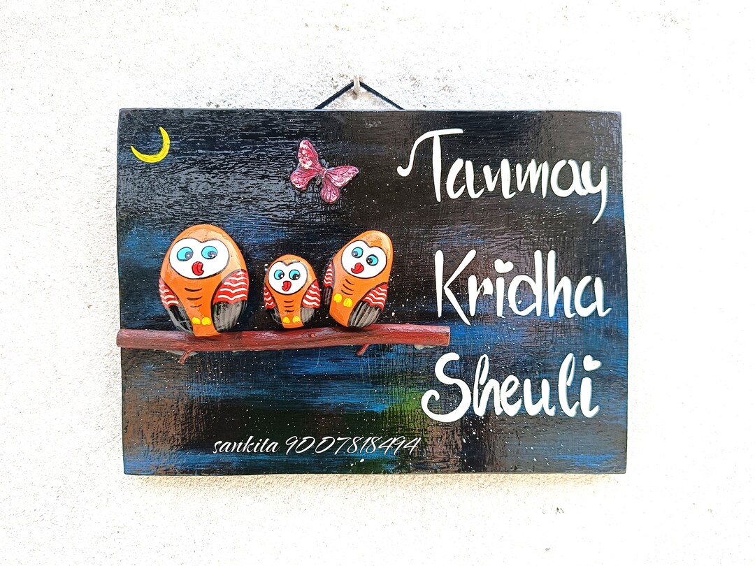 Wooden Nameplate, Hand Made Name Plate, Customised Nameplate, Gifts ...