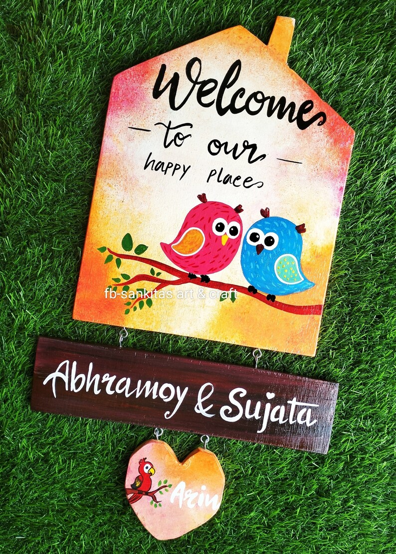 Name Plate, Fully Customisable Nameplate, Wooden Nameplate , Hand ...