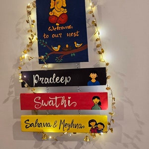 Wooden Nameplate, Hand Made Name Plate, Customised Nameplate, Gifts ...