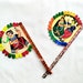 Hatpakha Hand Fan Art Kalighat Painting, Bengali Patua Painting ...