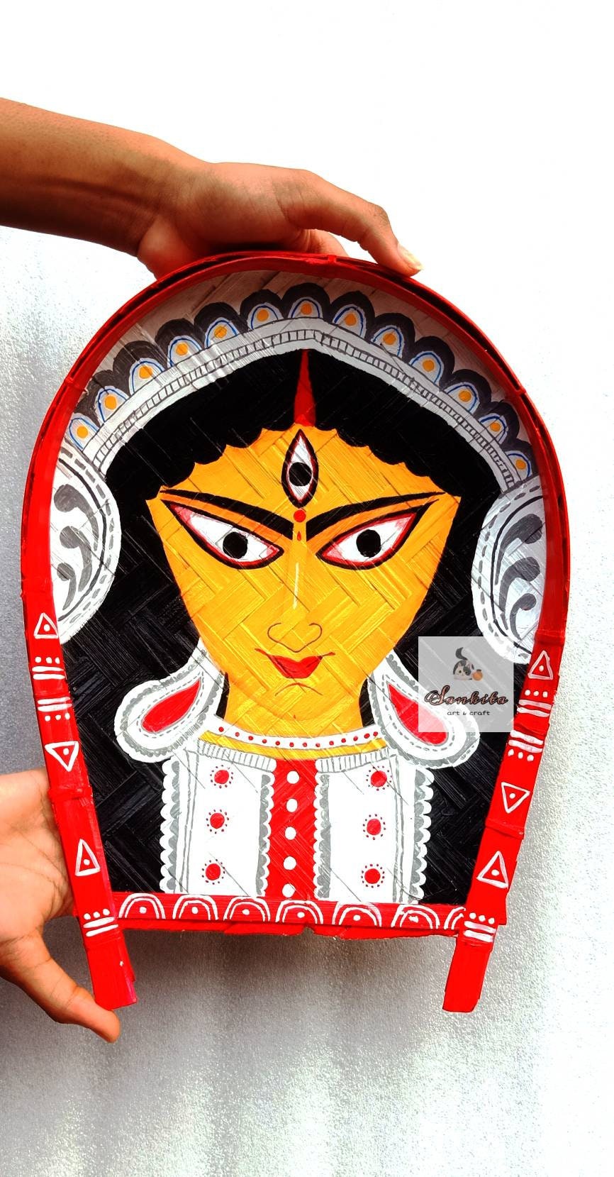 Set of 3 Hand Painted Decorative Kulo/durga Painting / Ma - Etsy