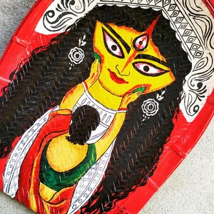 Devi Durga Handpainted Decorative Kulo for Decoration,housewarming Gift ...