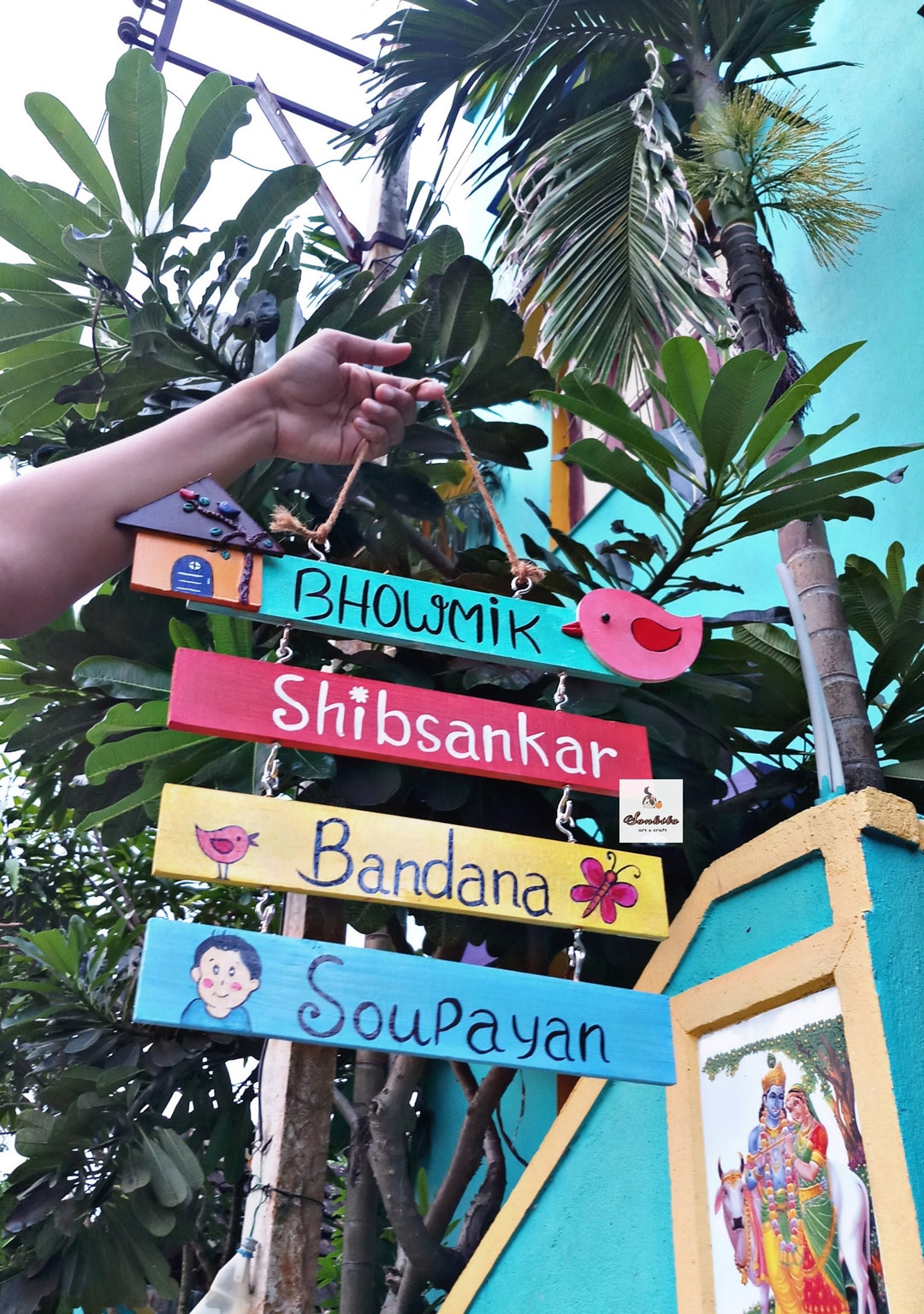 Wooden Nameplate, Hand Made Name Plate, Customised Nameplate, Gifts ...