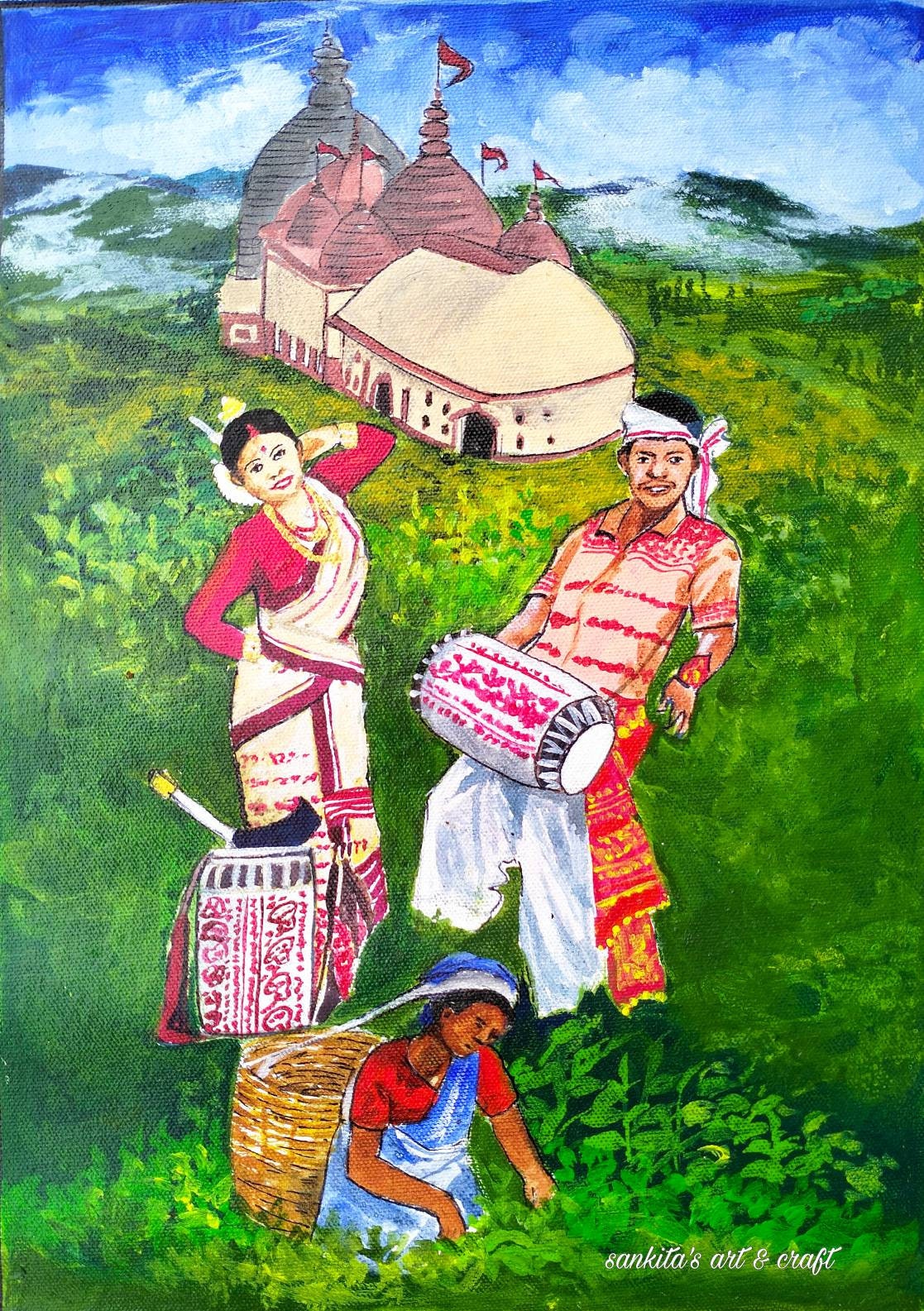 Bihu Festival Drawing