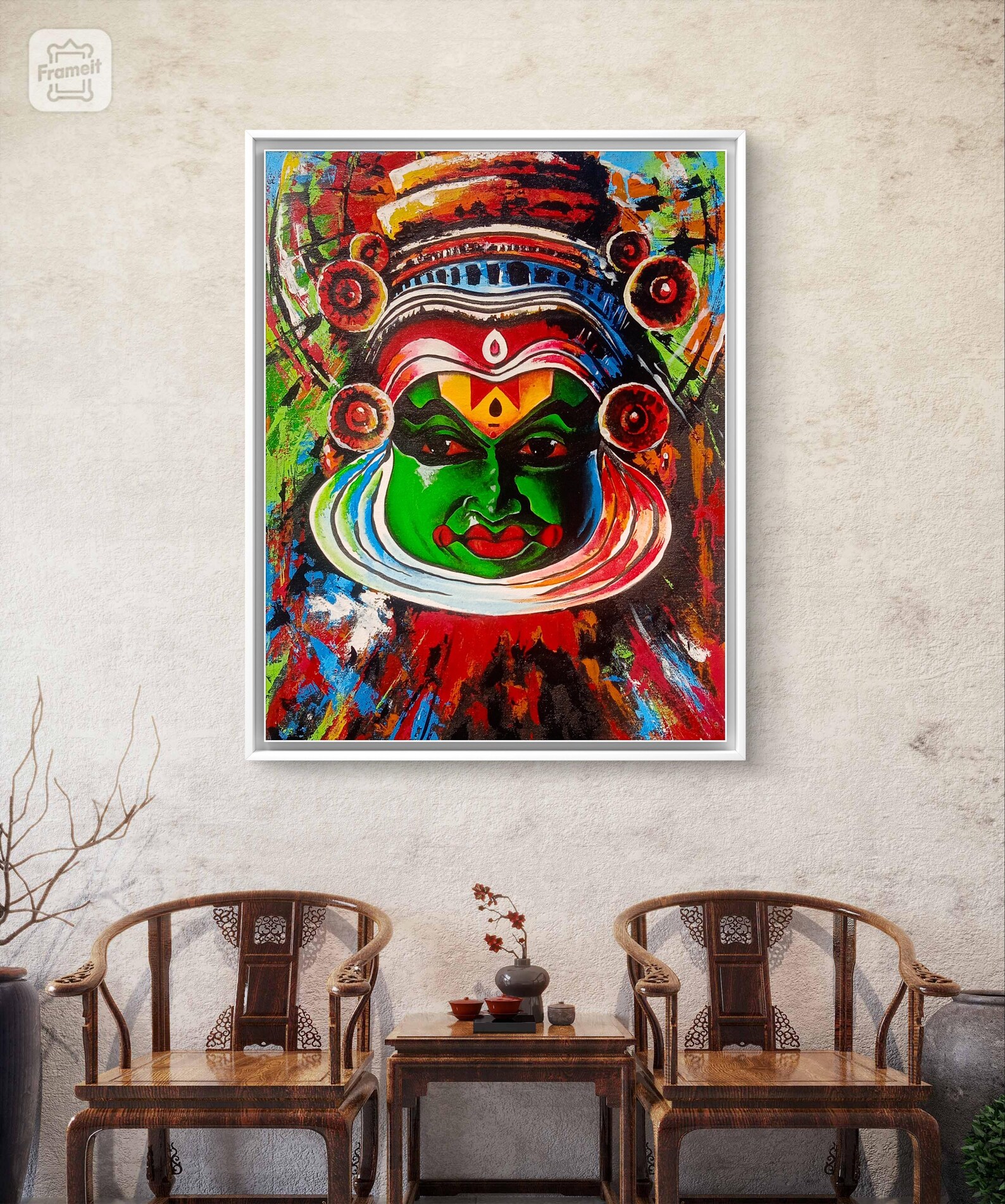 Original Handpainted, Kathakali Painting, South Indian, Malayalam Wall ...