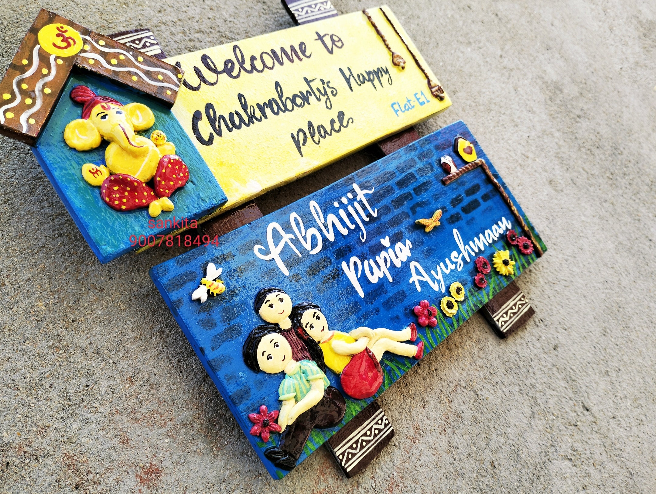 Wooden Nameplate,nameplate for Home, Handmade Nameplate, Wall Hanging ...