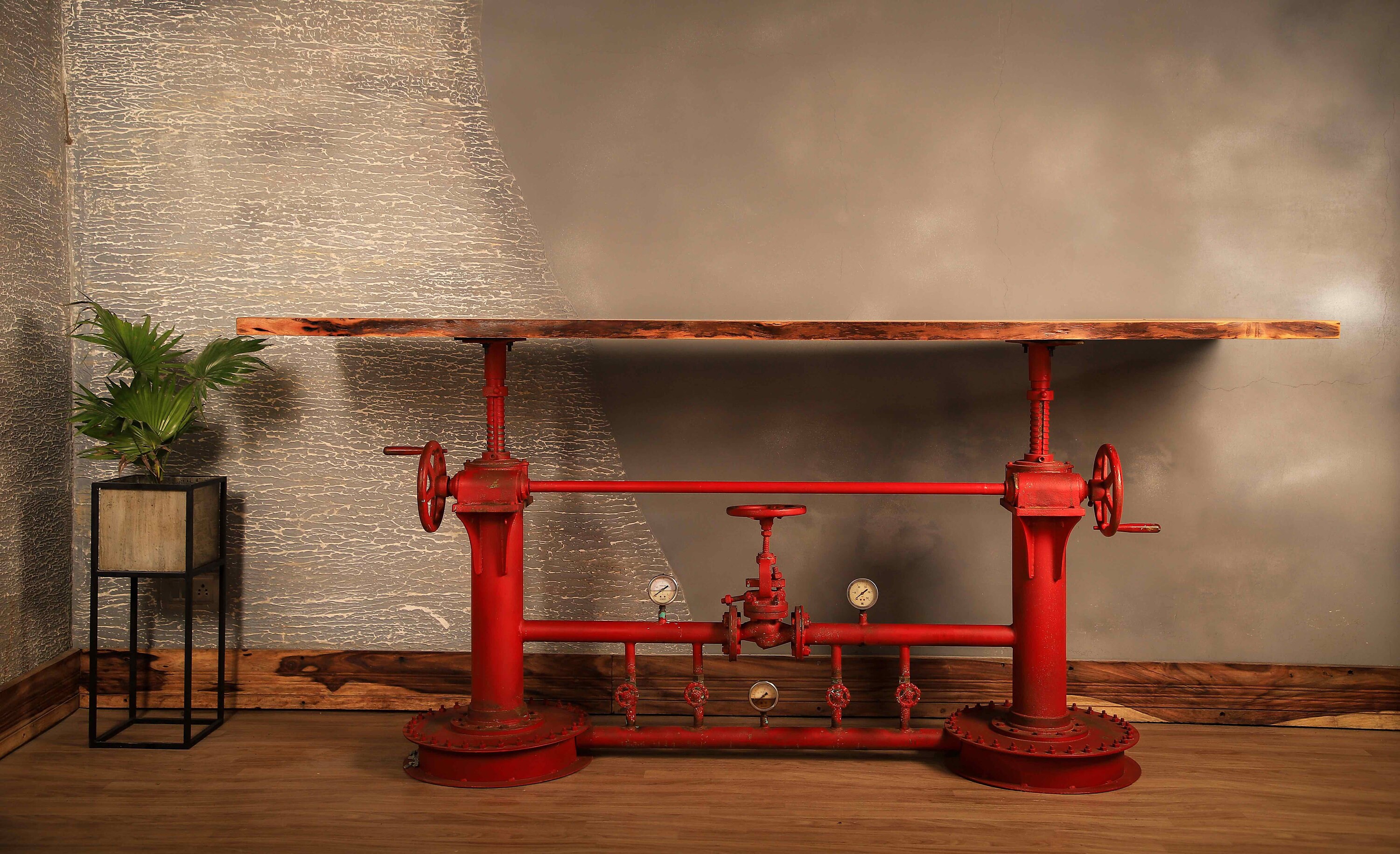 Steampunk Style Table Dining Table Bar Table Dining Cum Bar Table ...