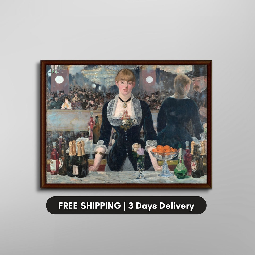 Edouard Manet A Bar at the Folies Bergère Canvas Artmanet - Etsy