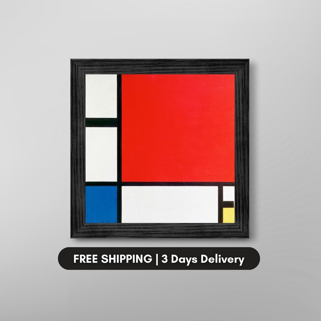 Piet Mondrian Composition II Canvas Wall Art Abstract Print - Etsy