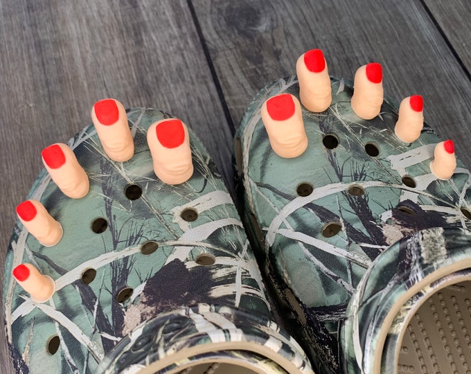 Middle Finger Jibbitz Croc Charm Hand Painted Shoe Charm Funny Funny ...