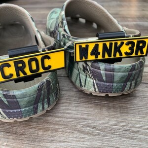 X2 Custom Reg Plate Charm Set of 2 for Crocs Funny Croc Charms for Your ...