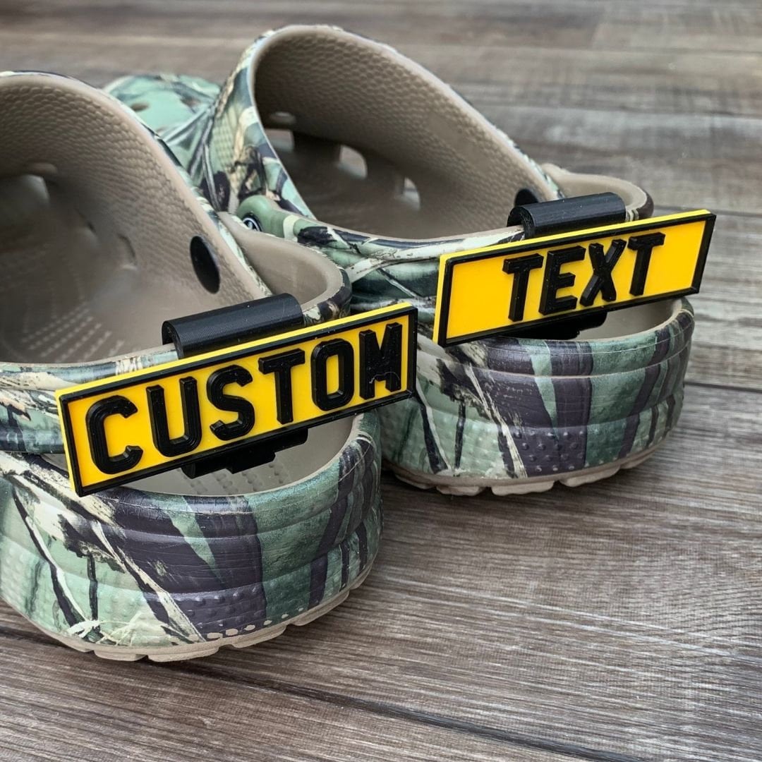 X2 Custom Reg Plate Charm Set of 2 for Crocs Funny Croc Charms for Your ...