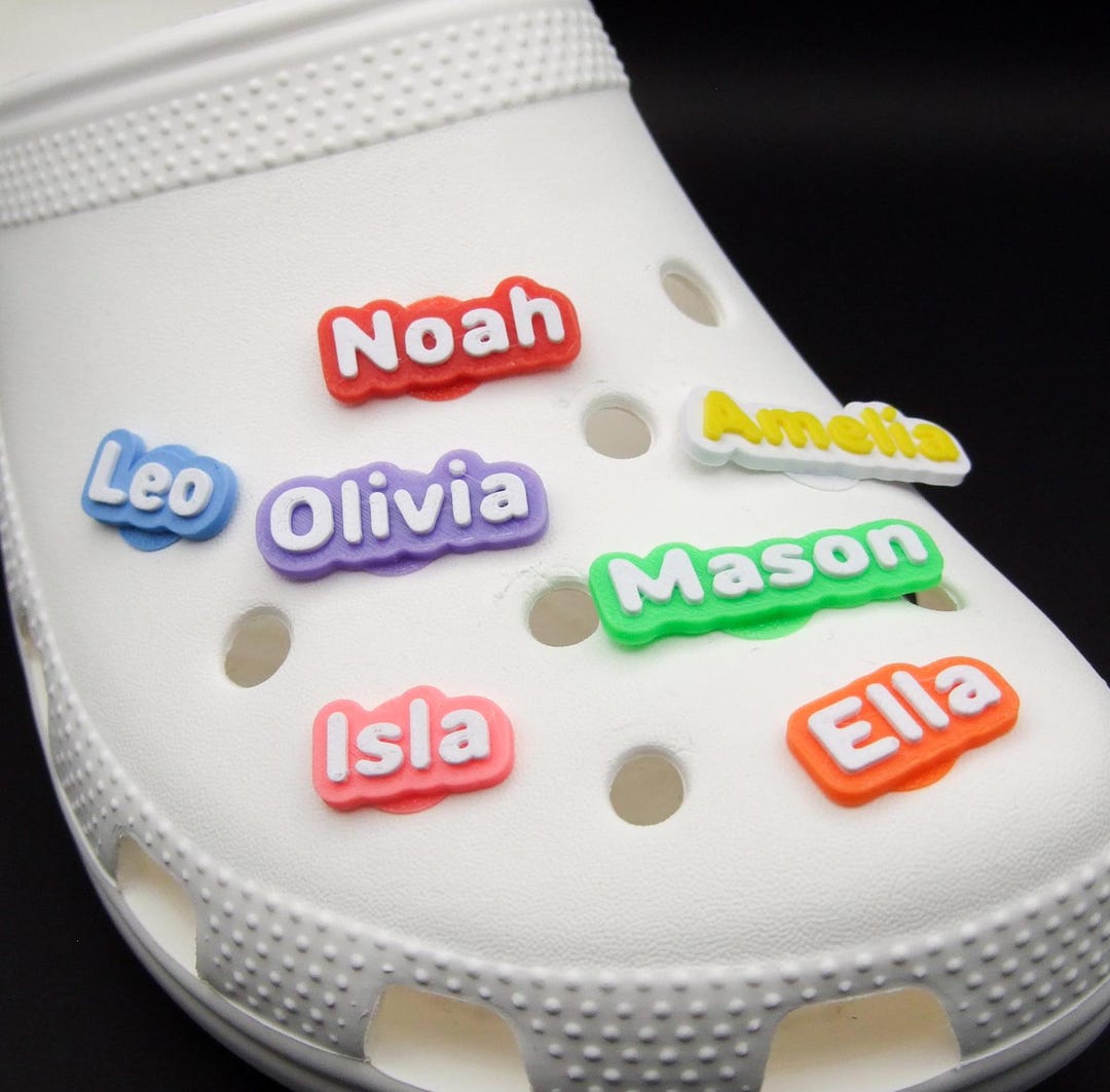 Personalised Text/name Croc Charms (x2) | Custom Shoe Charms | Unique ...