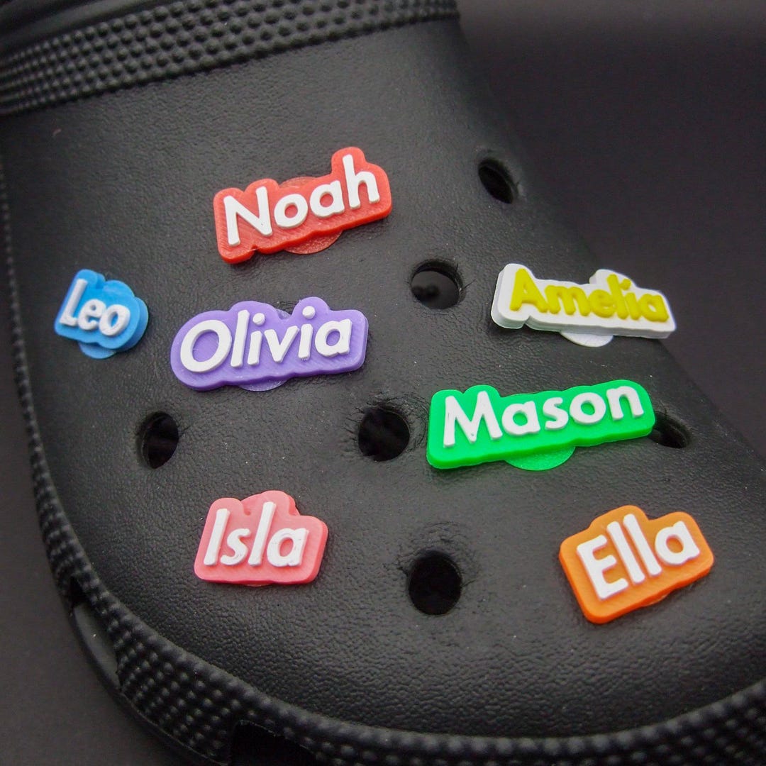 Personalised Text/name Croc Charms (x2) | Custom Shoe Charms | Unique ...