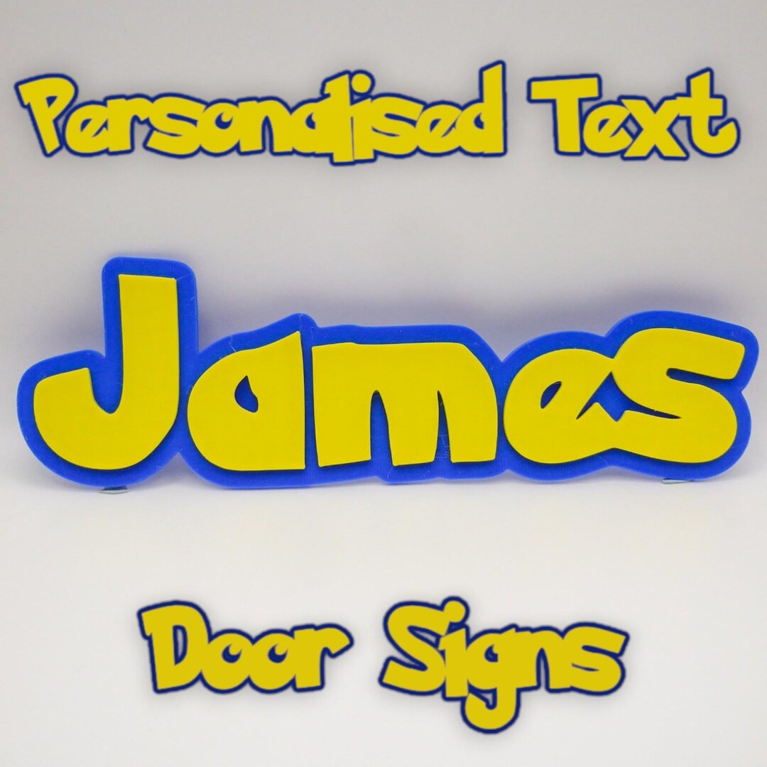 Personalised 3D Printed Door Sign – Custom Name Sign in Gaming-inspired ...