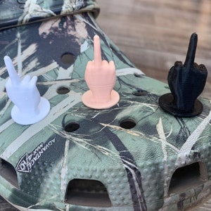 Middle Finger Croc Charms (x2) | Funny Shoe Charms | Naughty Clog ...