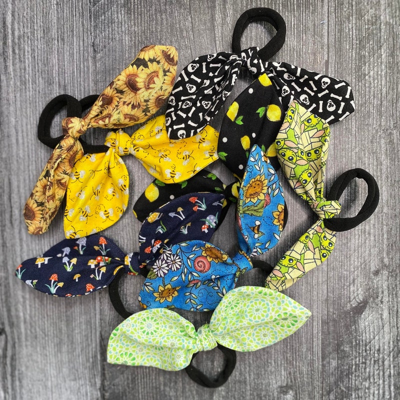 Rabbit Ear Hair Ties - Etsy