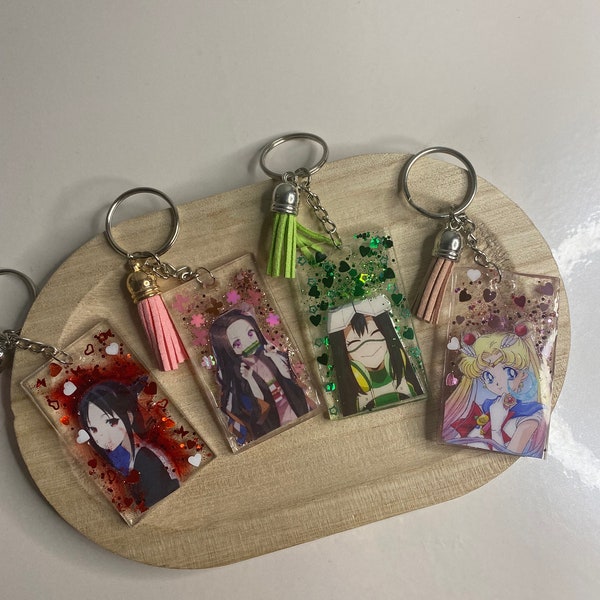 Anime Keychain - Etsy