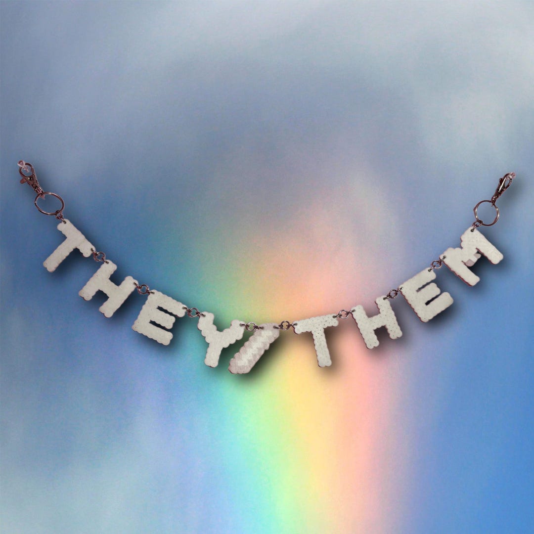 Custom Pronouns Belt Chain ! Pride Bead Kandi Jewelry LGBT Queer - Etsy