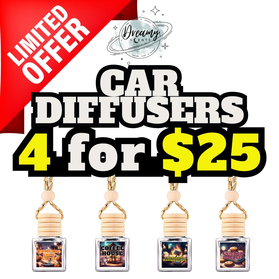 Car Diffusers, 4 Pack (cozy Cabin Collection) - Etsy
