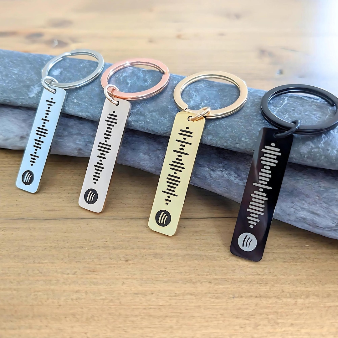Personalized Spotify Code Keychain: Engraved Music Gift - Etsy UK