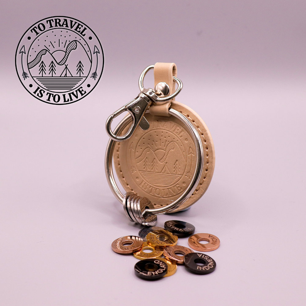 Engraved Travel Tokens: Stainless Steel Country Charms for Keychains - Etsy