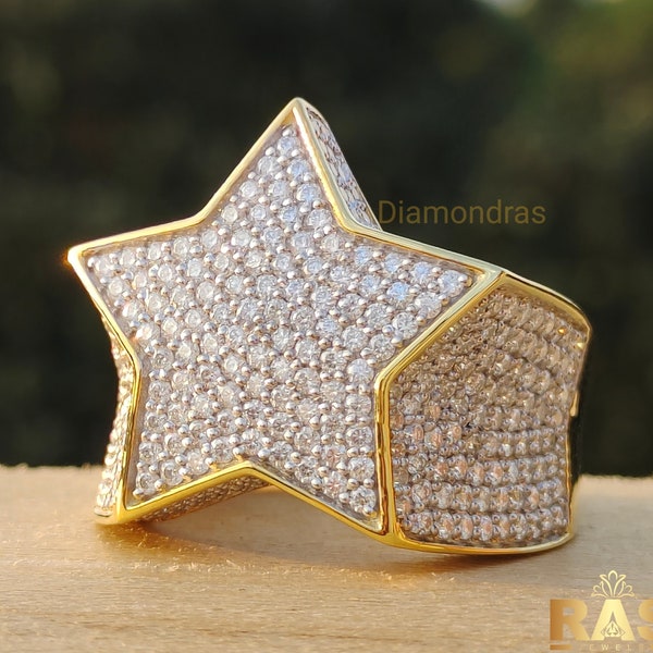 Diamond Hip Hop Star Ring - Etsy