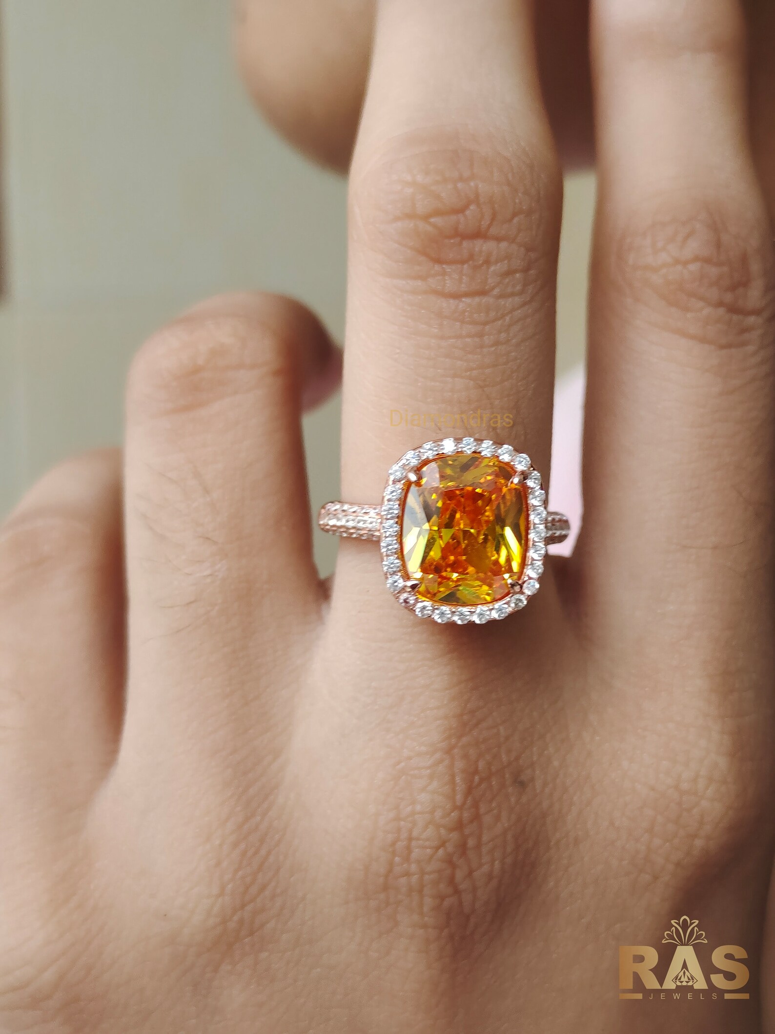 5.20CT Vivid Yellow Emerald Cut Moissanite Diamond Engagement - Etsy