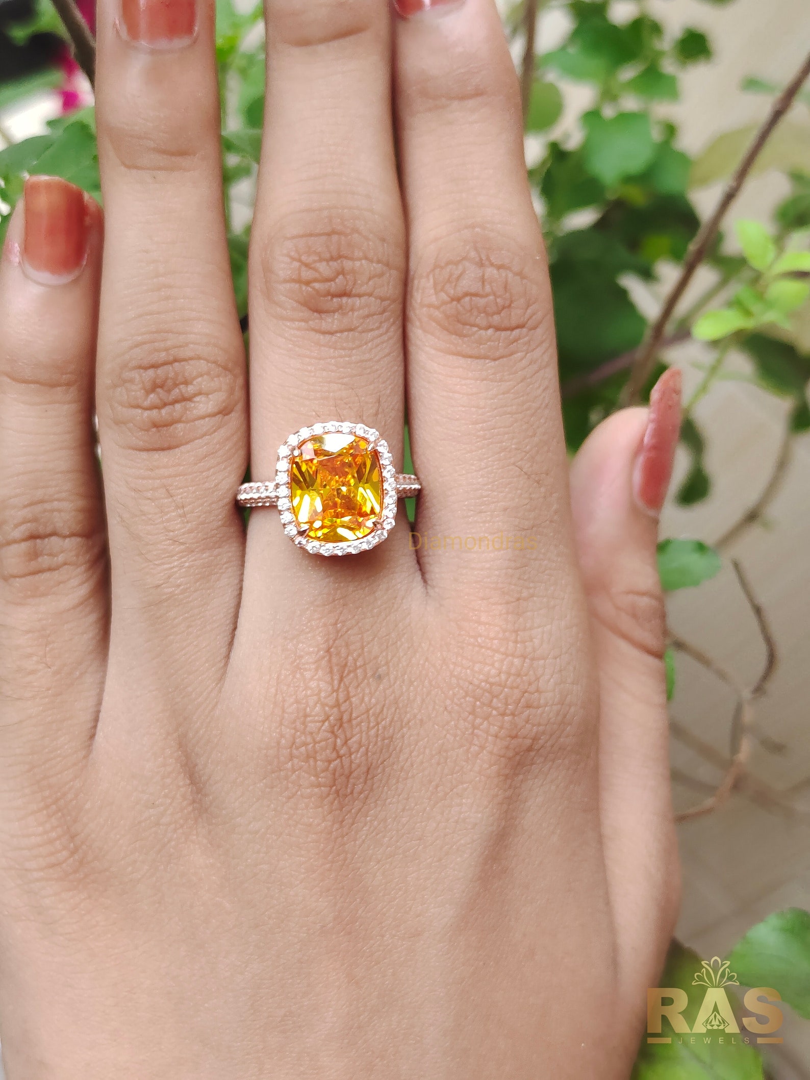 5.20CT Vivid Yellow Emerald Cut Moissanite Diamond Engagement - Etsy