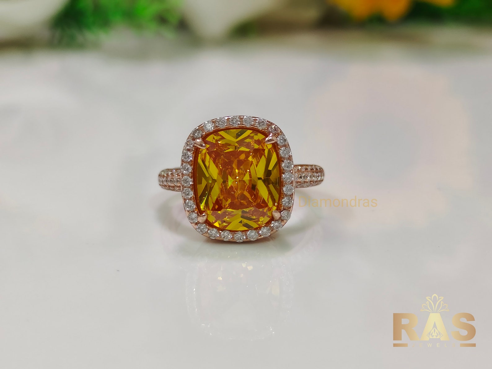 5.20CT Vivid Yellow Emerald Cut Moissanite Diamond Engagement - Etsy