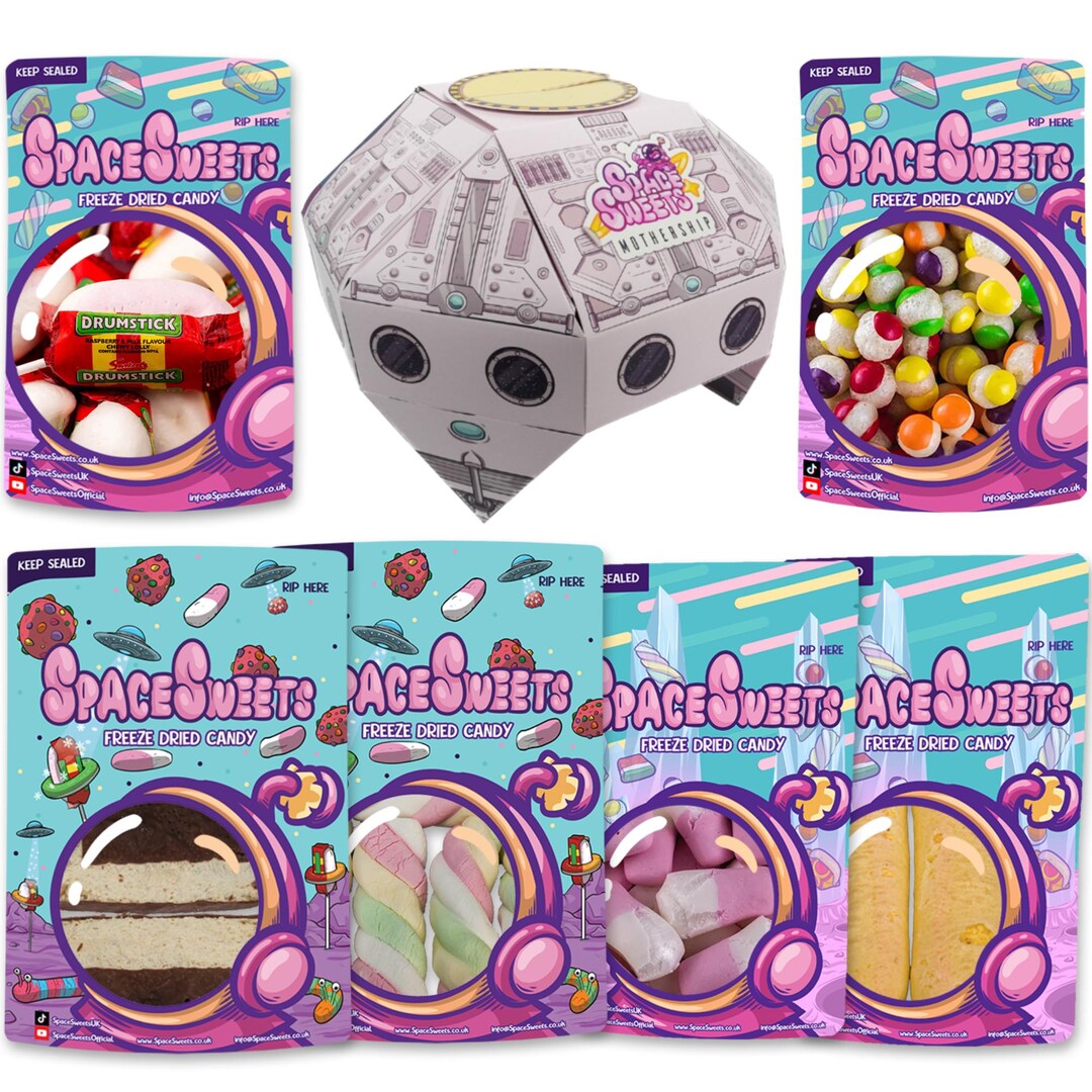 Freeze Dried Sweets UFO Gift Box | 6 Packs | Skittles | Spacesweets ...