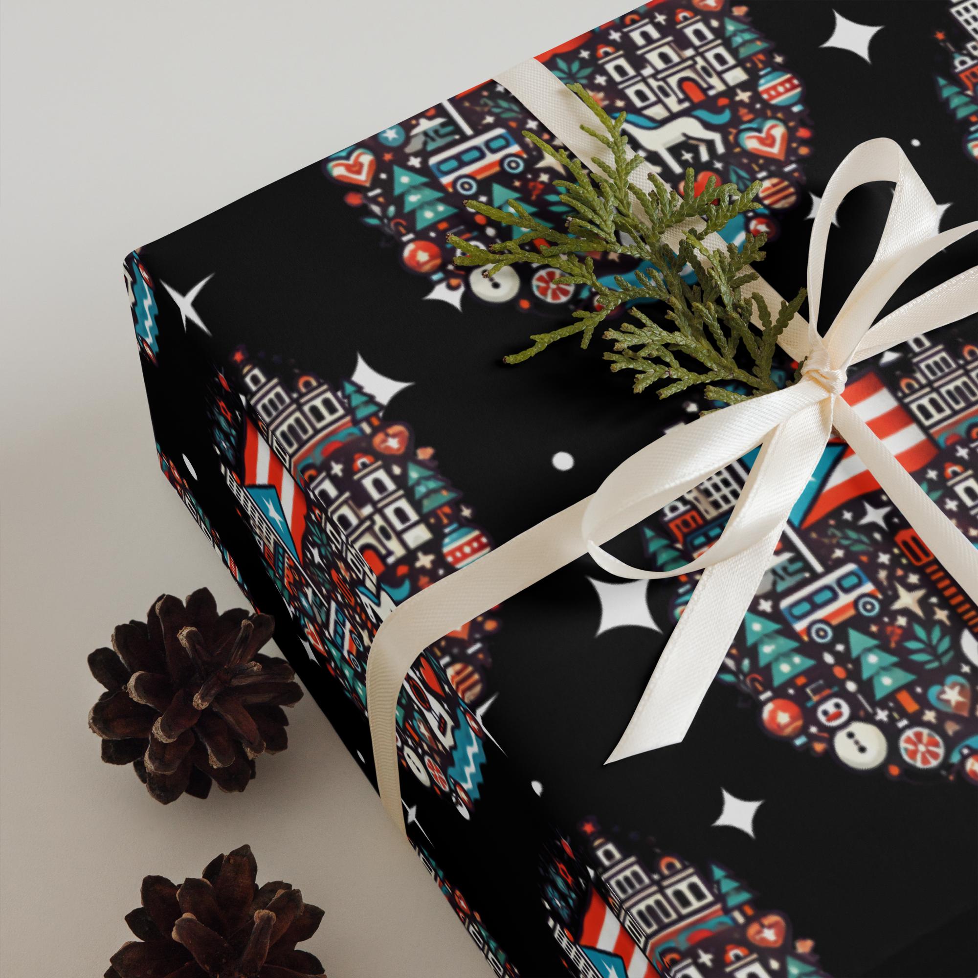 Puerto Rico Isla Del Encanto Christmas Gift Wrapping Paper - Etsy
