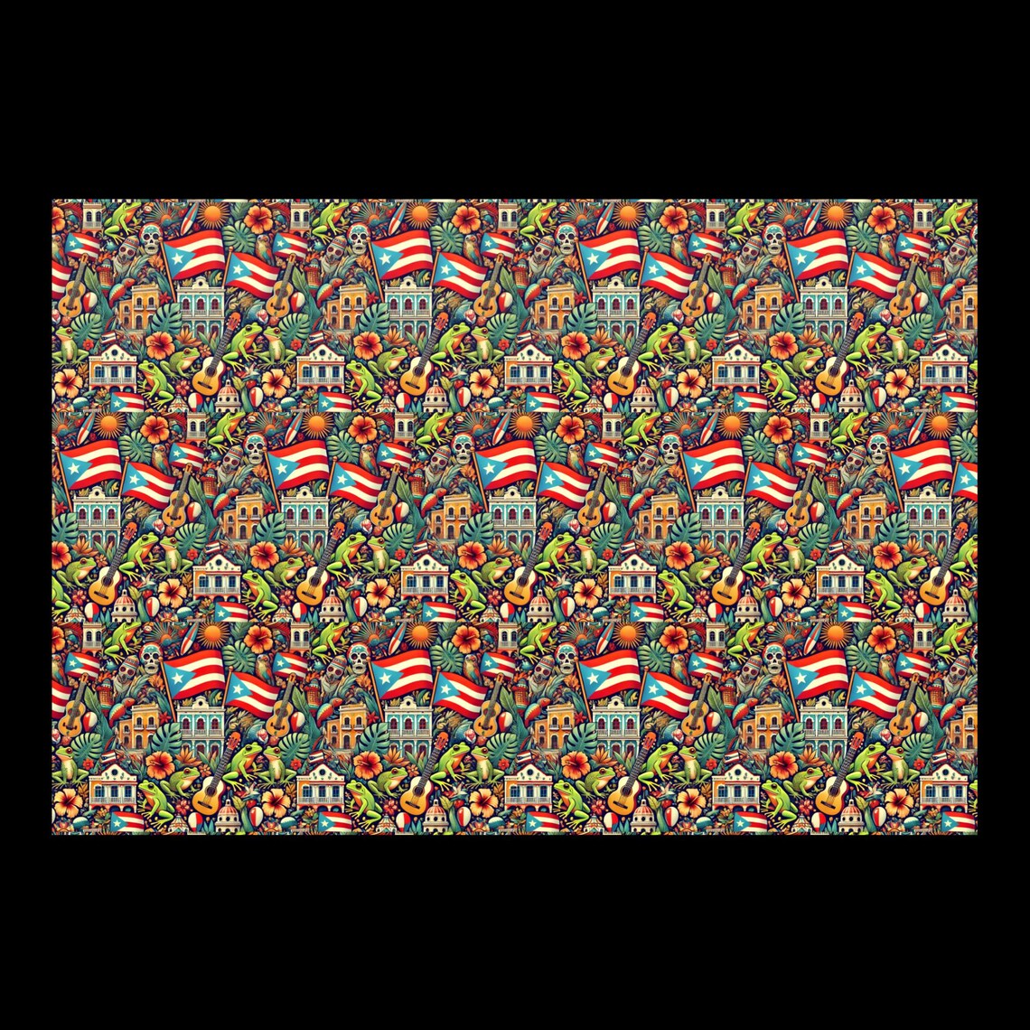 Puerto Rico Isla Del Encanto Christmas Gift Wrapping Paper - Etsy