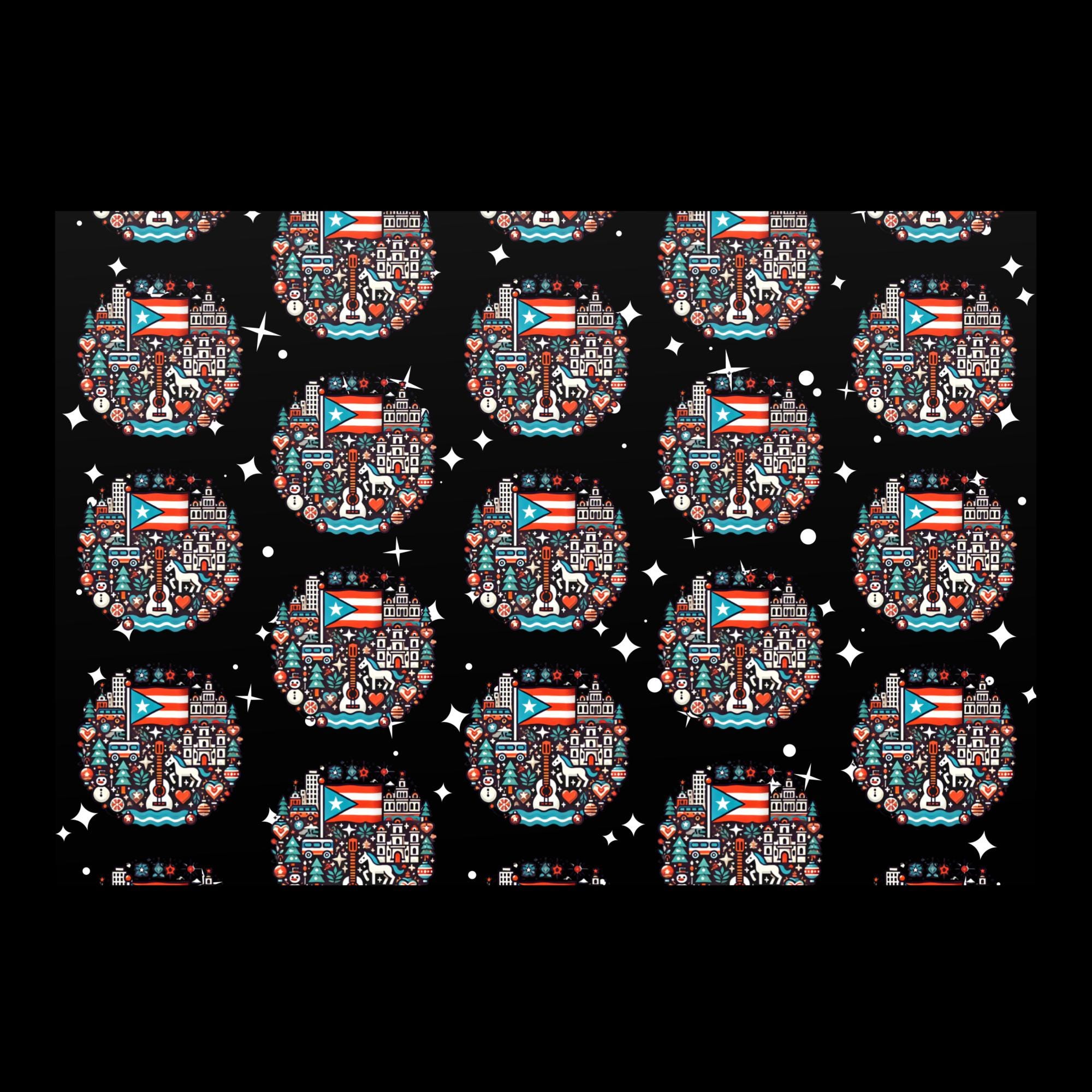 Puerto Rico Isla Del Encanto Christmas Gift Wrapping Paper - Etsy