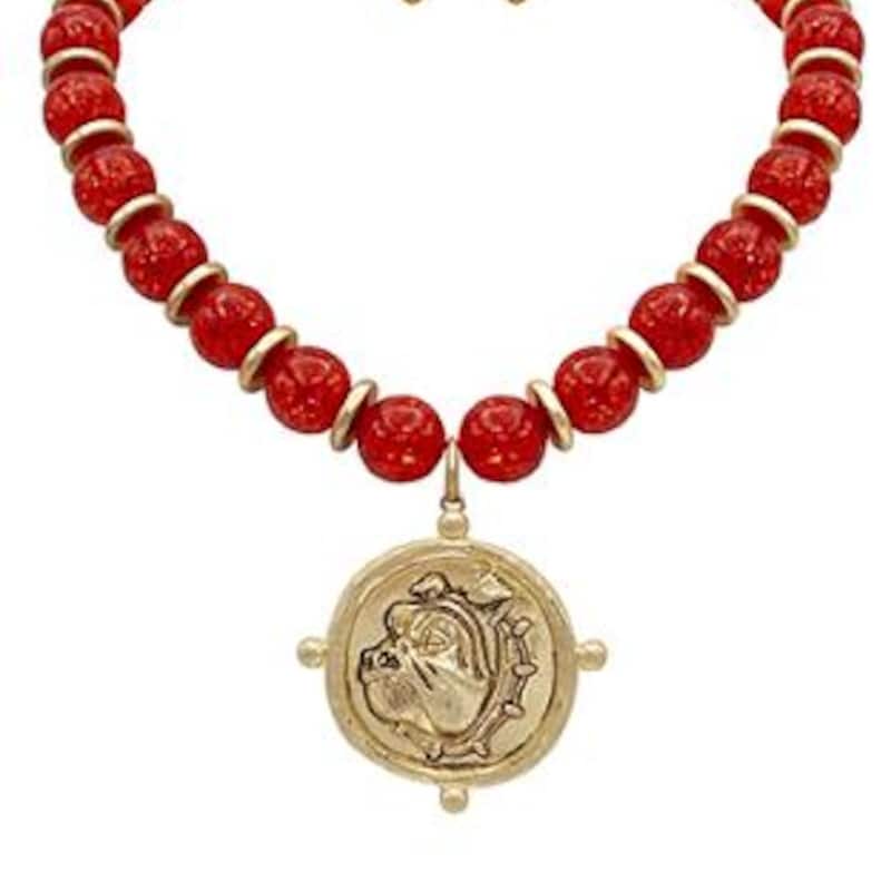 Red Bead Necklace - Etsy
