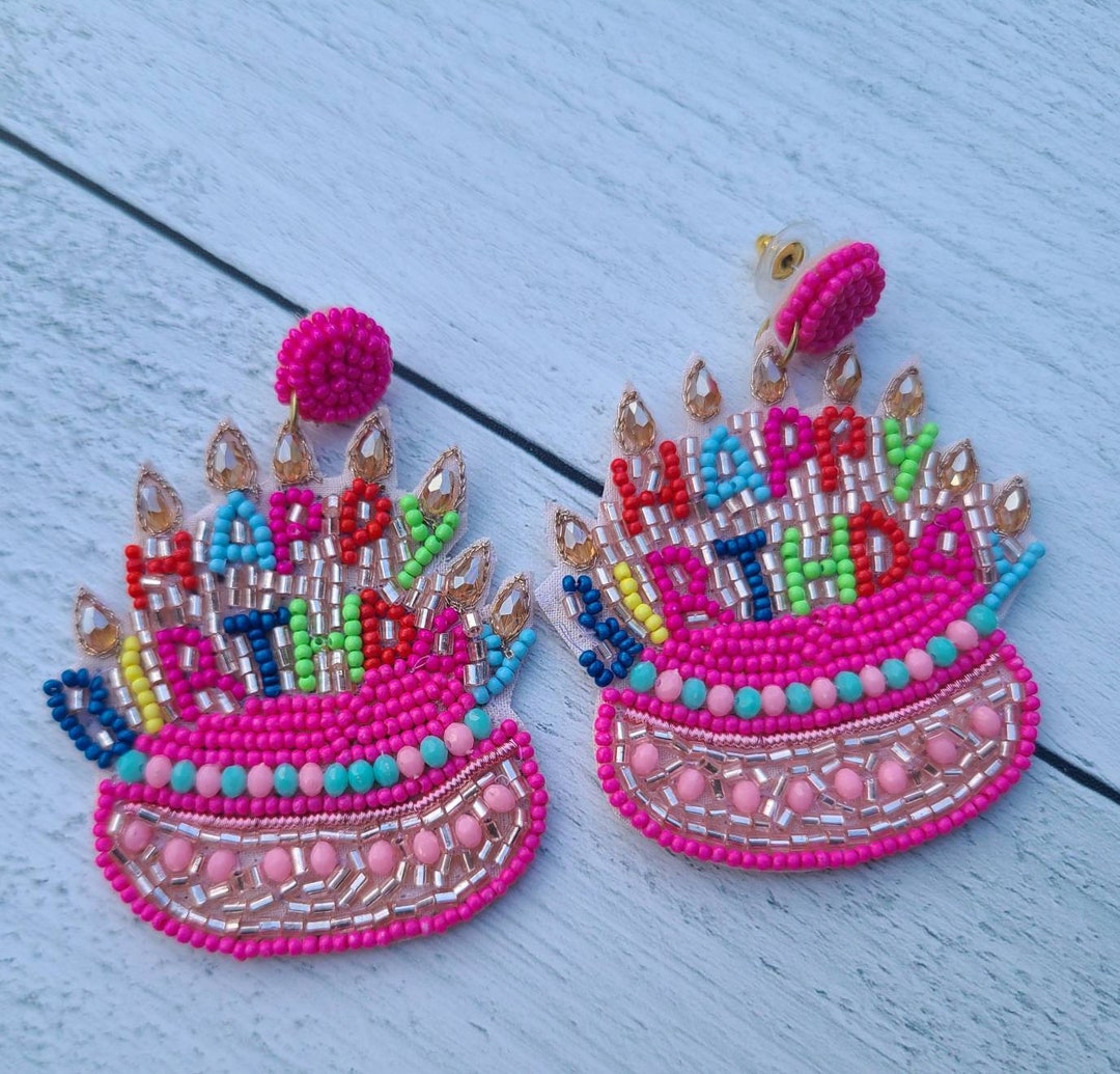 Luxury Beaded Earrings- Birthday - Etsy