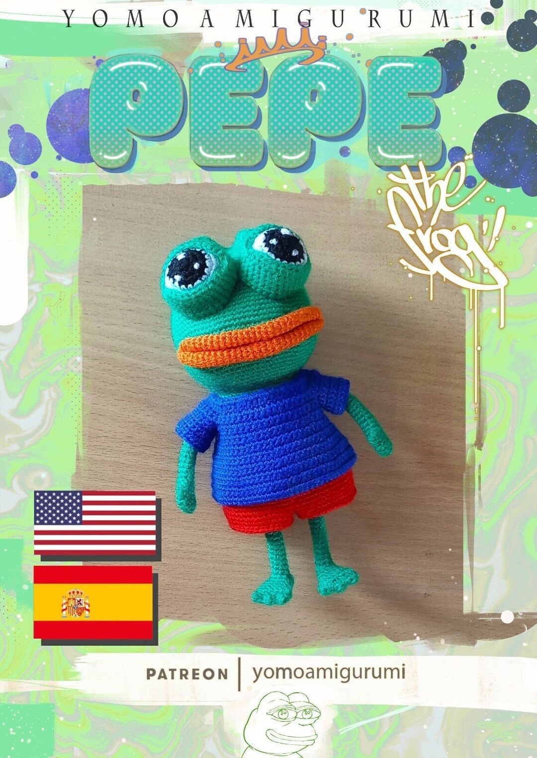 Pepe the Frog Amigurumi Pattern - Etsy