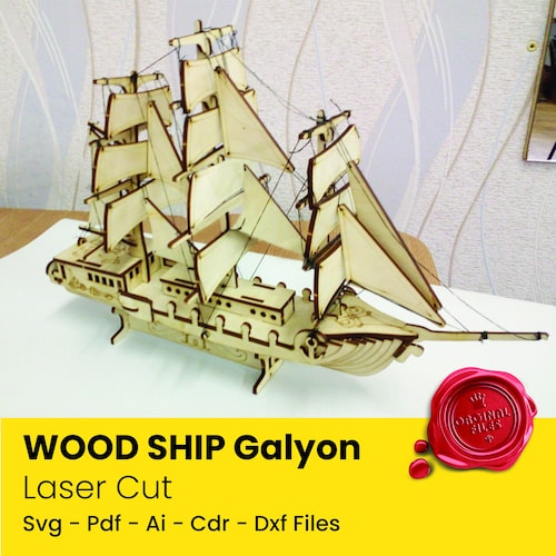 Ship Boat SVG Laser Cut File 3d Puzzle Plan for Laser - Etsy Australia