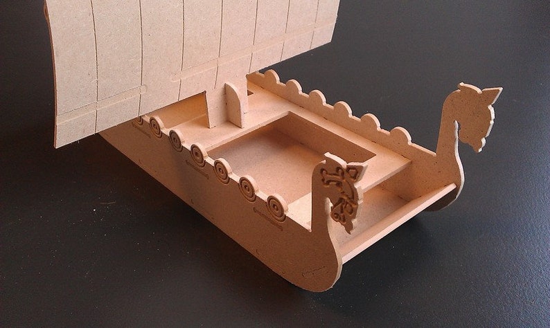 Viking Boat for Laser Cut Digital File, CNC Router and Laser Cutting ...