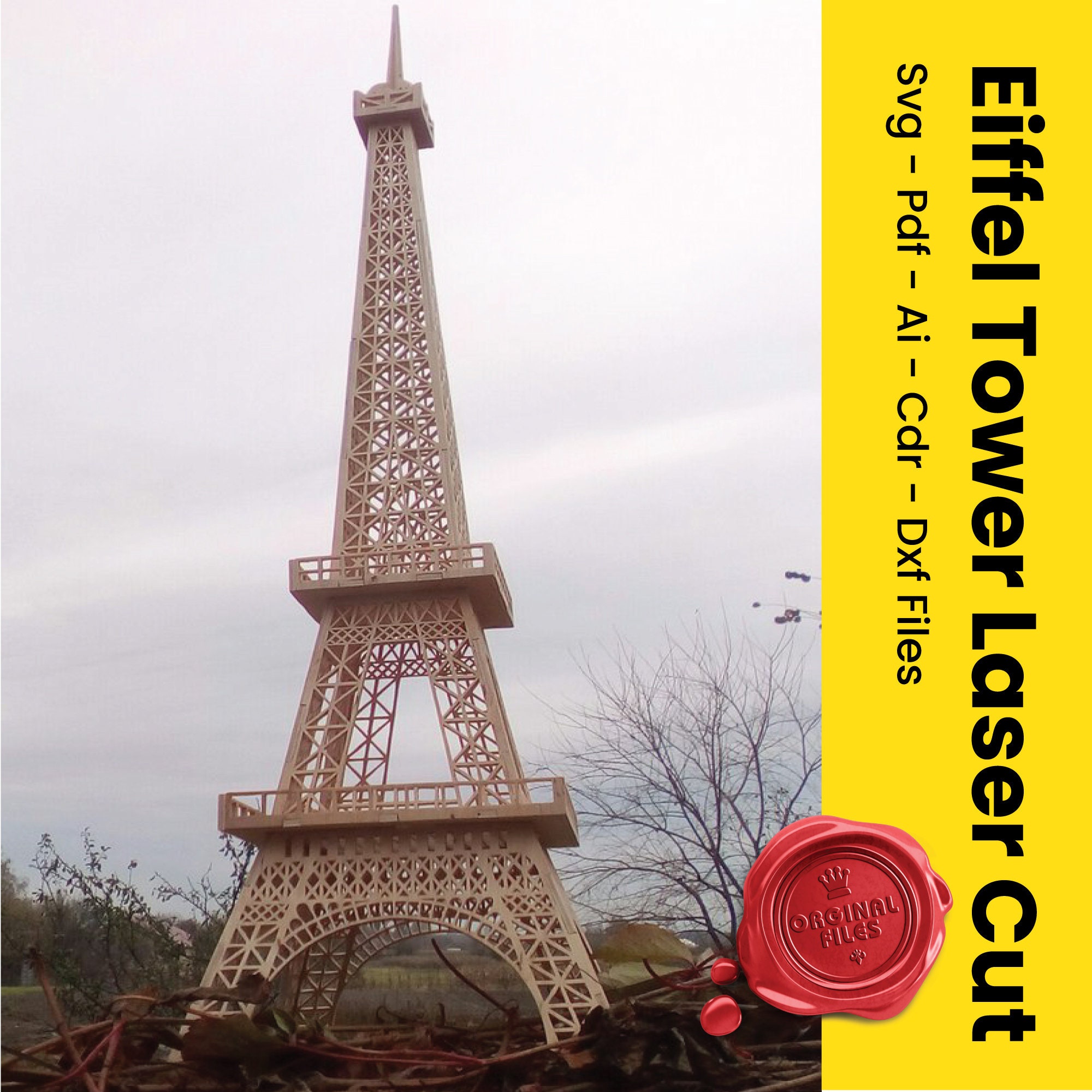 Eiffel Tower Dxf Eiffel Tower Vector Eiffel Tower DXF - Etsy