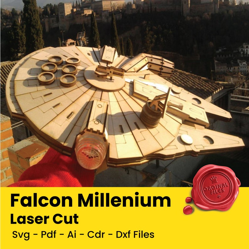 Star Wars Falcon Millenium Laser Cut, Folding Table Vector, Svg, Dxf ...