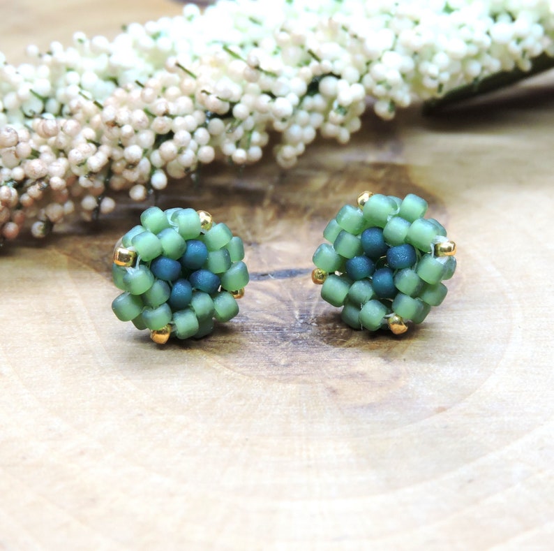Miniature Marvels: Unique Tiny Seed Bead Stud Earrings for a - Etsy