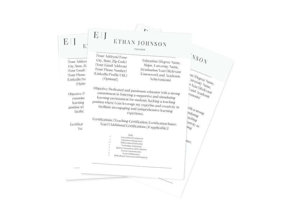 ATS Approved Resume Template Friendly Resume Template Resume Template ...