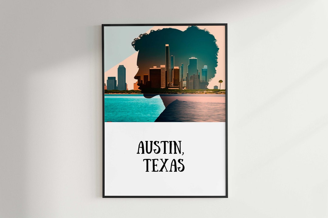 Austin Map Print Austin Wall Art Austin Print Maps and Prints Map Print ...